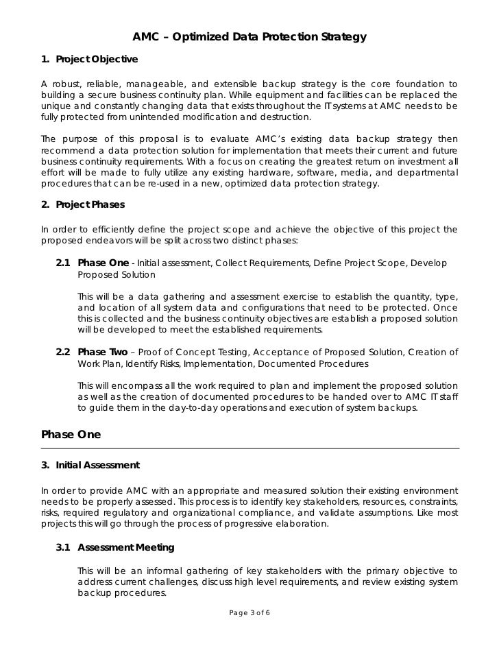 AMC Optimized Data Protection Strategy