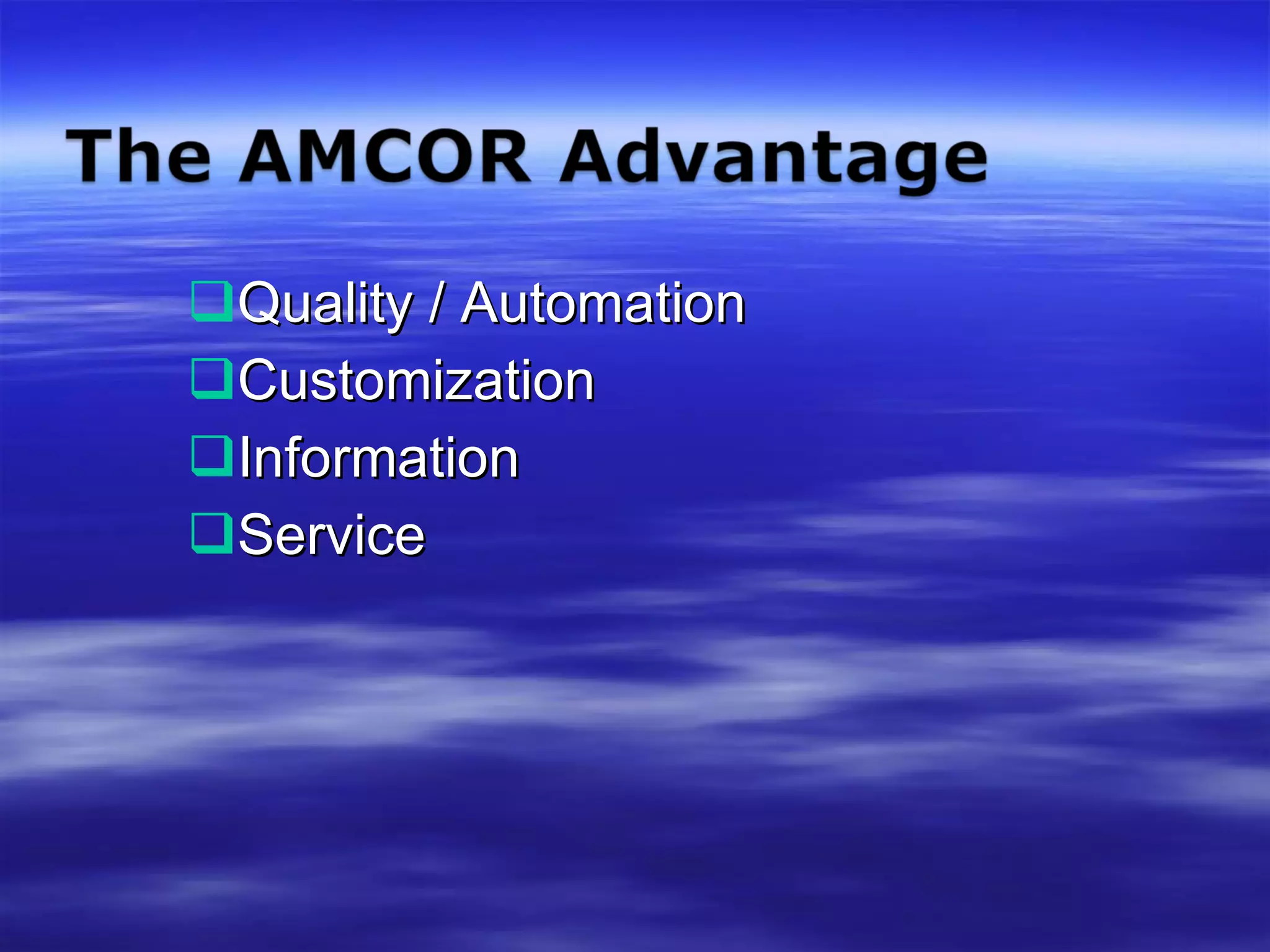 AMCOR INTRODUCTION | PPT