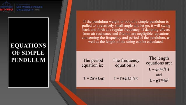Amc ppt pendulum | PDF | Physics | Science
