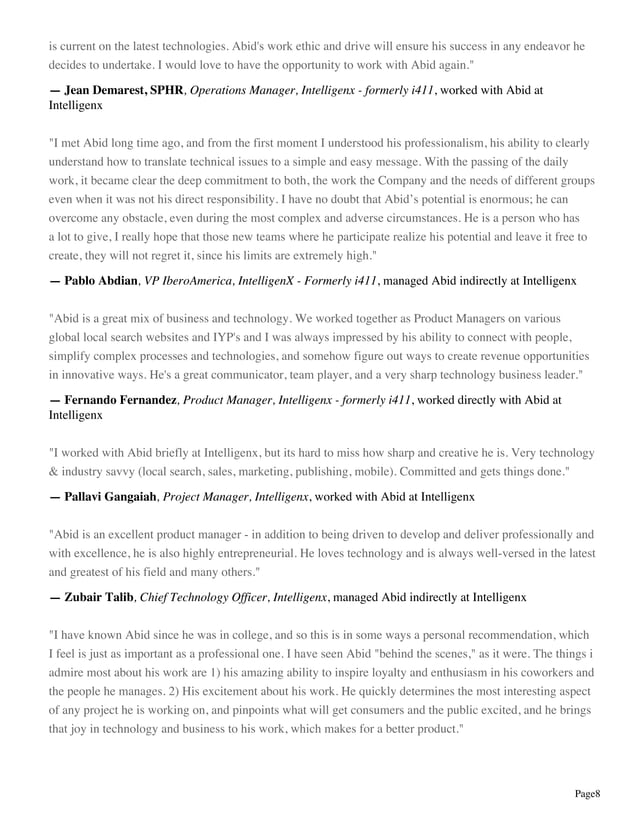 Abid Chaudhry Bio + Resume Spring 2015 | PDF