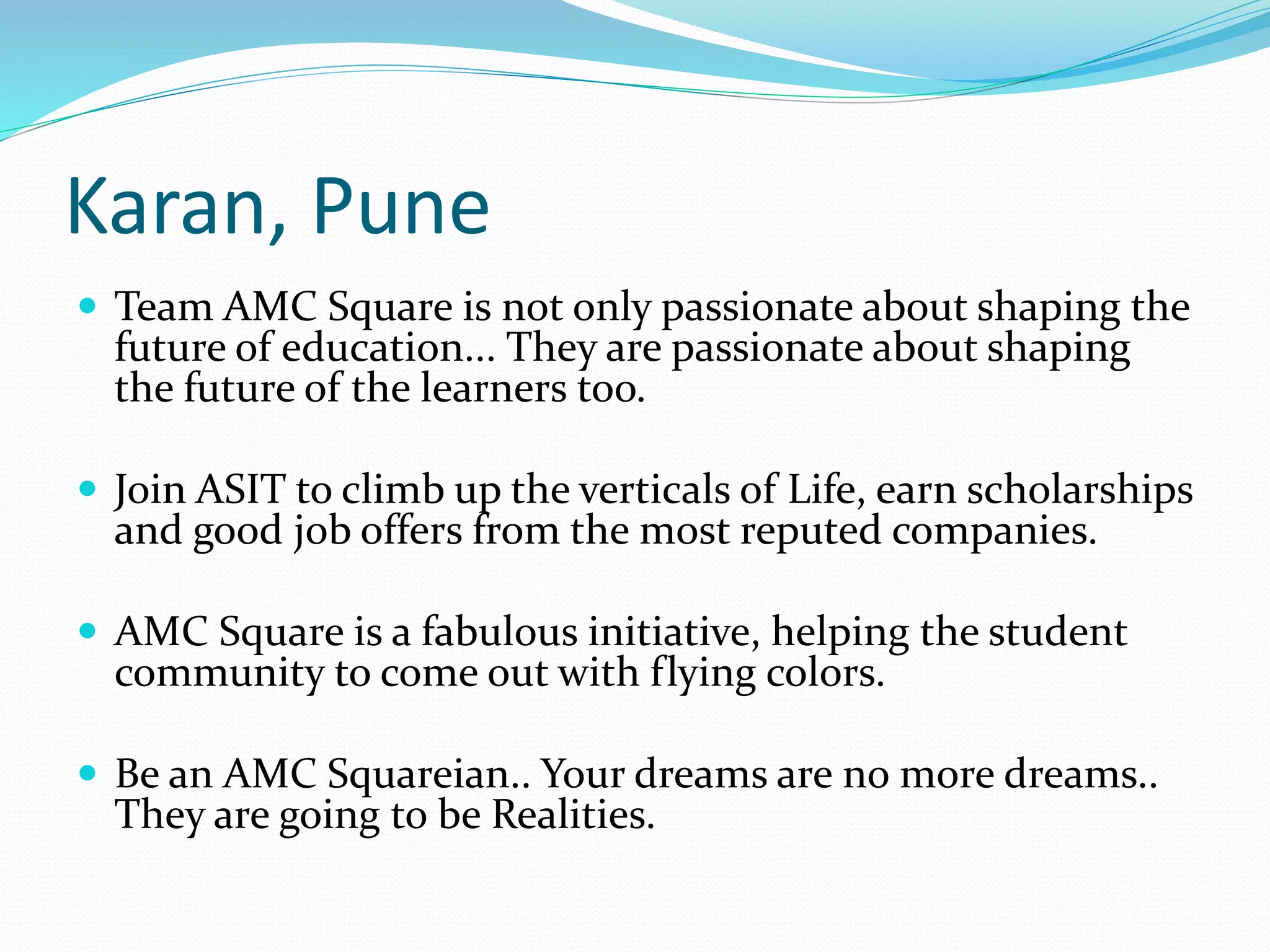 Amc Square Learning | PPTX