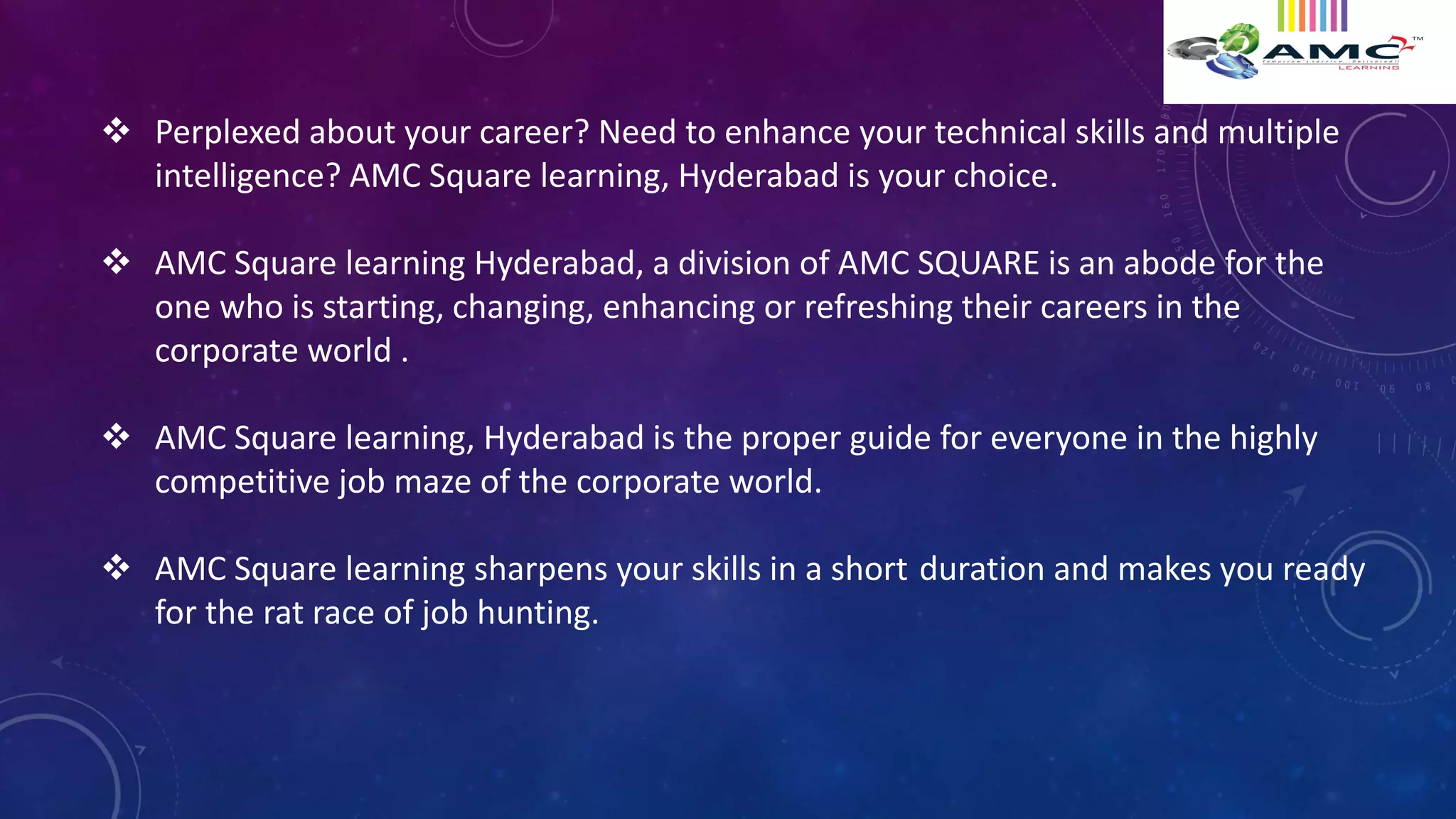 AMC SQUARE LEARNING, HYDERABAD Reviews | PPT