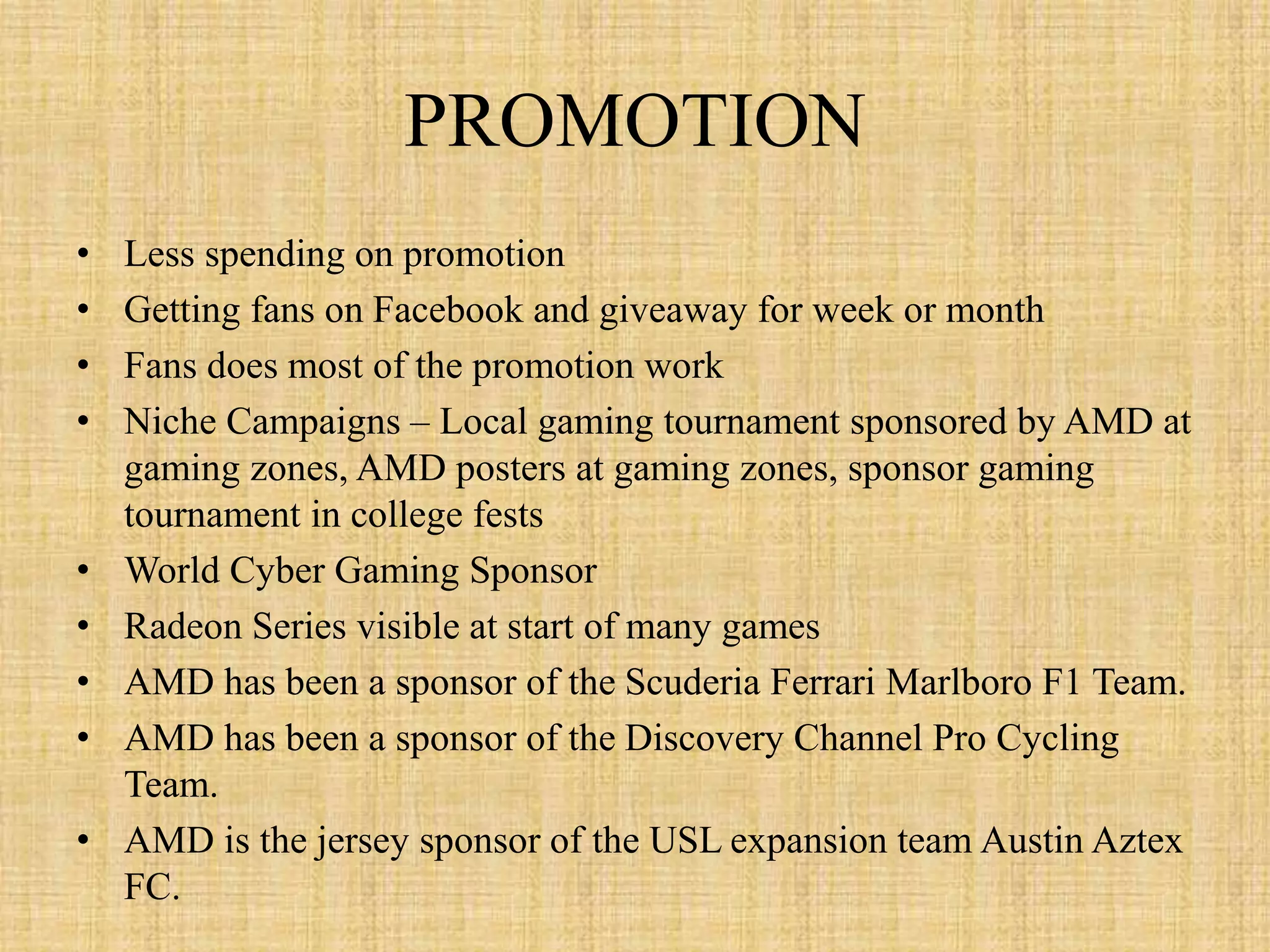 AMD Marketing Strategy | PPTX