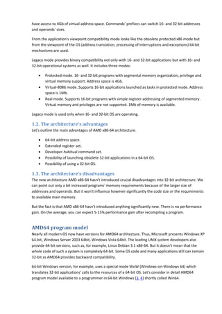 AMD64 (EM64T) architecture | PDF