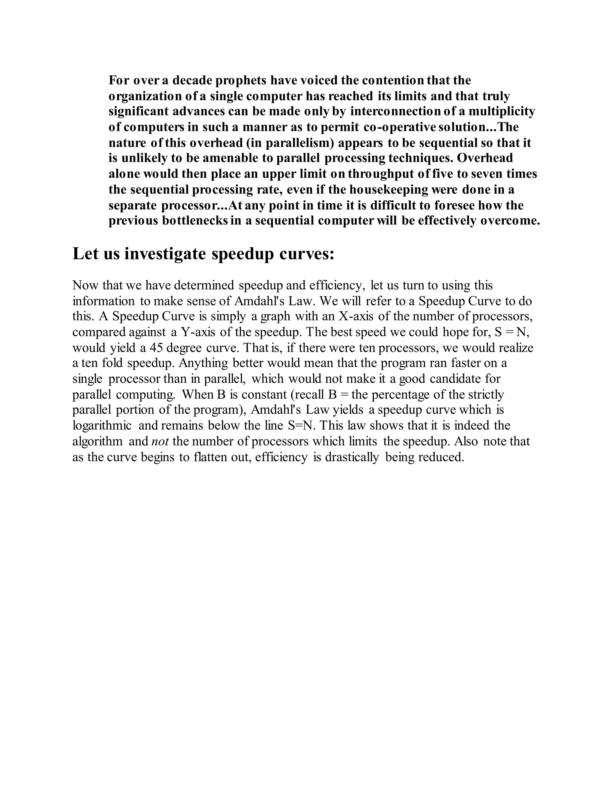 Amdahl`s law -Processor performance | DOCX