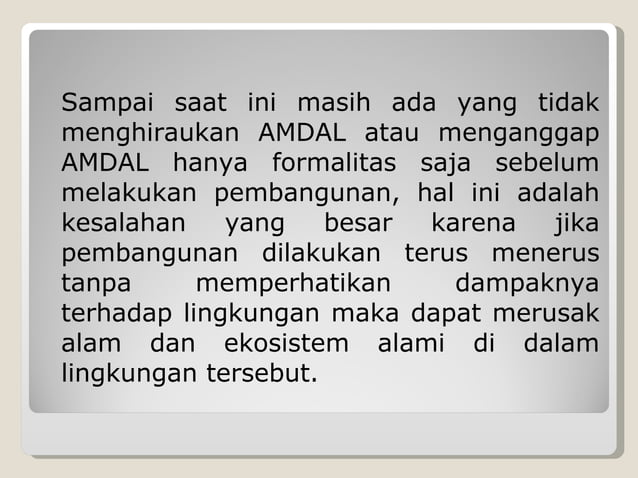 Amdal analisis mengenai dampak lingkungan | PPT