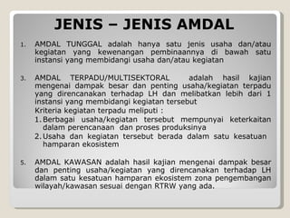 Amdal analisis mengenai dampak lingkungan | PPT
