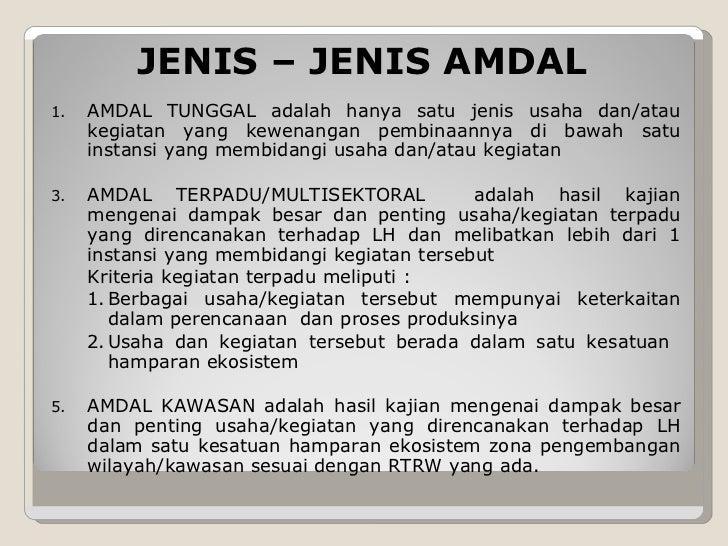 Amdal analisis mengenai dampak lingkungan