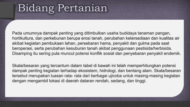 Analisis dampak lingkungan (Amdal) | PPTX