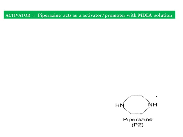 Activated MDEA solution(aMDEA) | PPT | Chemistry | Science
