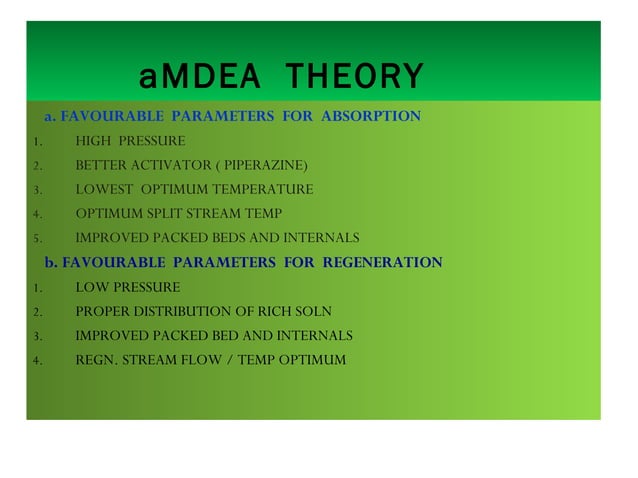 Activated MDEA solution(aMDEA) | PPT | Chemistry | Science