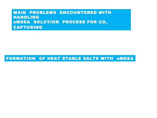 Activated MDEA solution(aMDEA) | PPT | Chemistry | Science