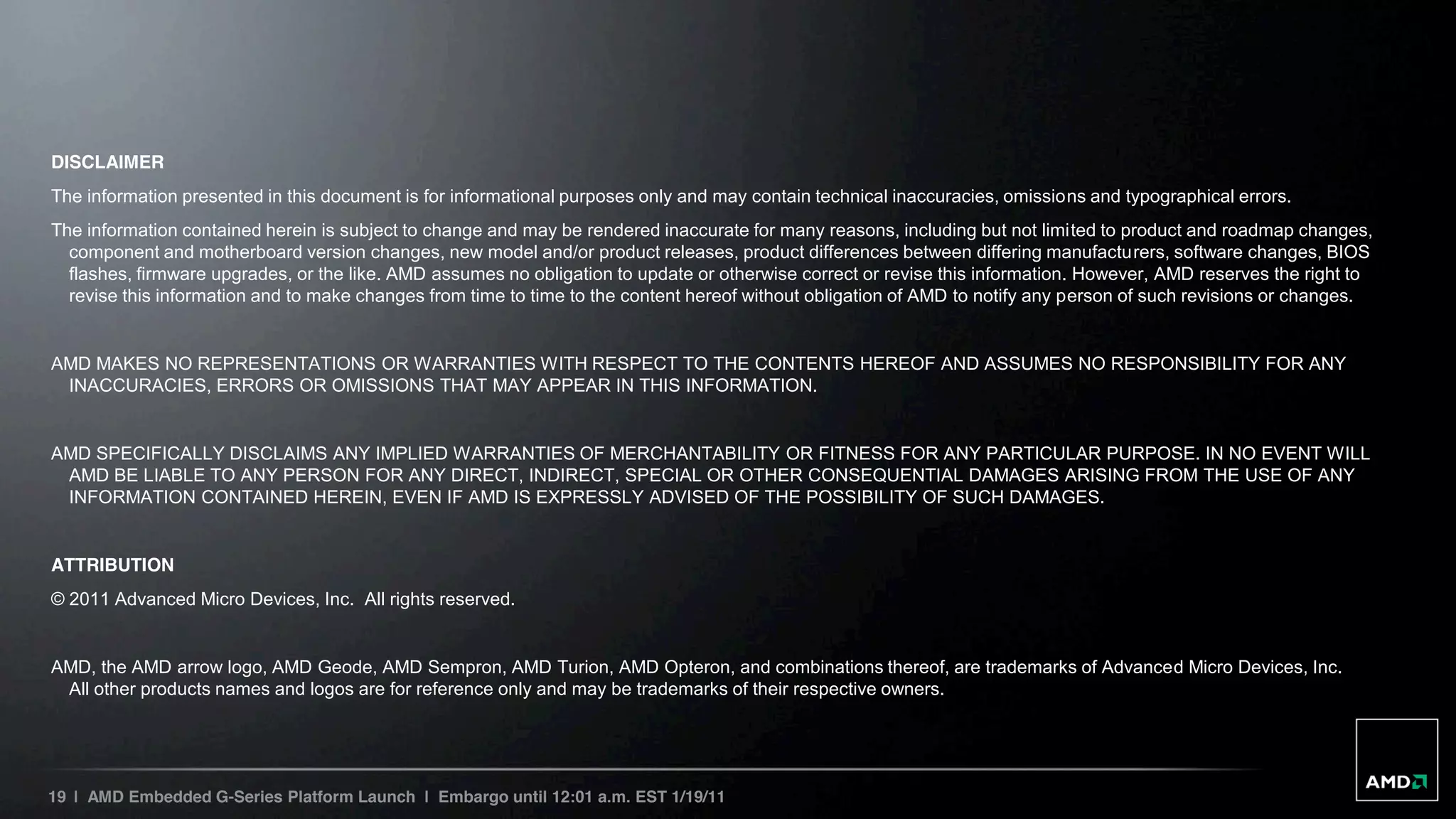 AMD Embedded G-Series Press Presentation | PDF