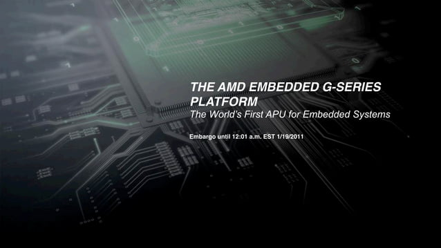 AMD Embedded G-Series Press Presentation | PPT