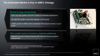 AMD Embedded G-Series Press Presentation | PDF | Operating Systems | Computer Software and ...