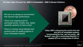 AMD Embedded G-Series Press Presentation | PDF | Operating Systems | Computer Software and ...