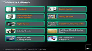 AMD Embedded G-Series Press Presentation | PDF | Operating Systems | Computer Software and ...