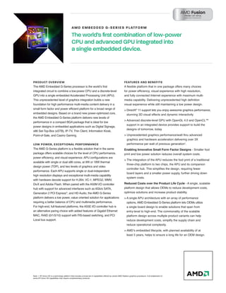 AMD Embedded G-Series Product Page | PDF