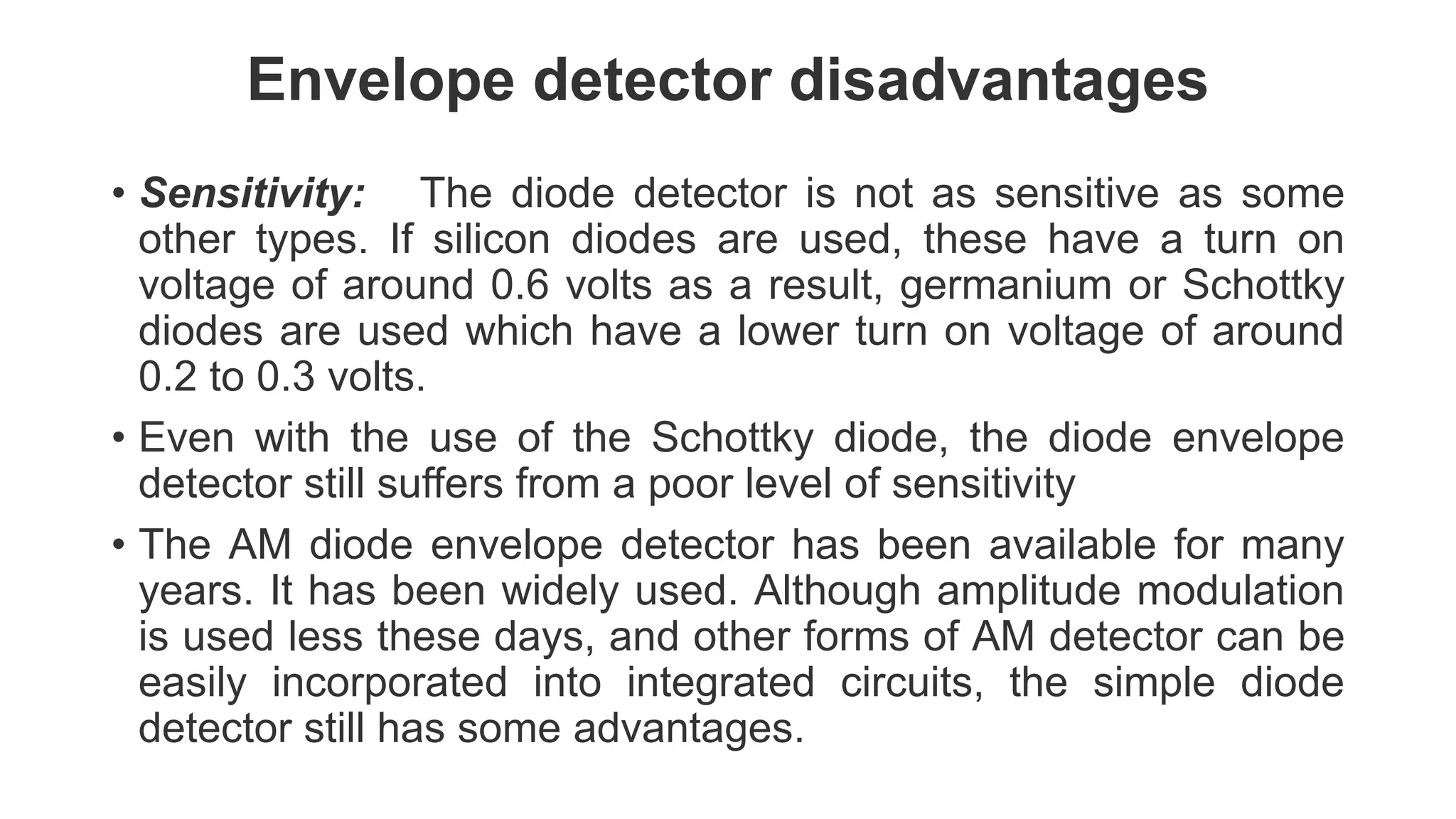 Am Diode Envelope Demodulator Ppt