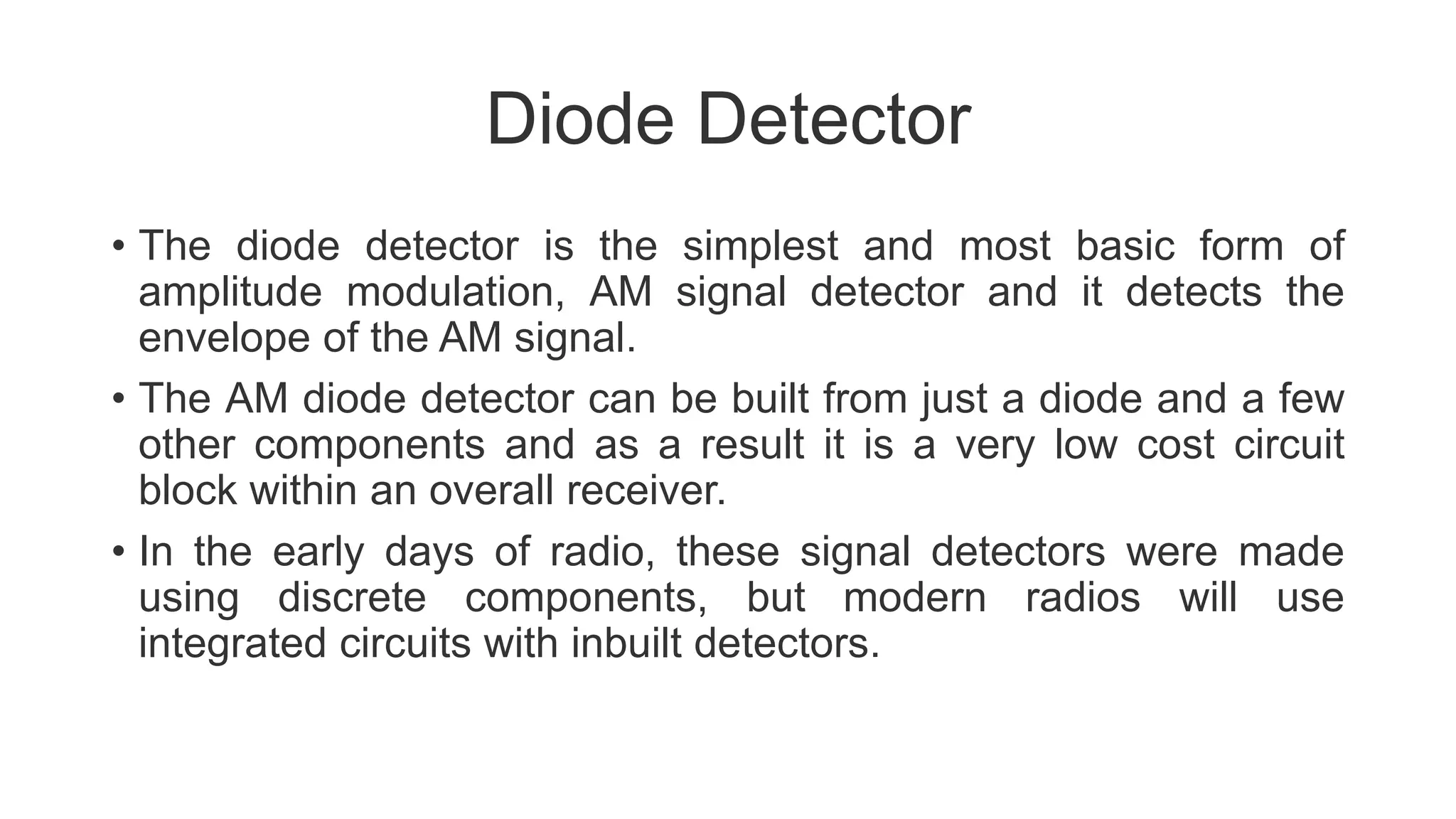 Am Diode Envelope Demodulator Pptx