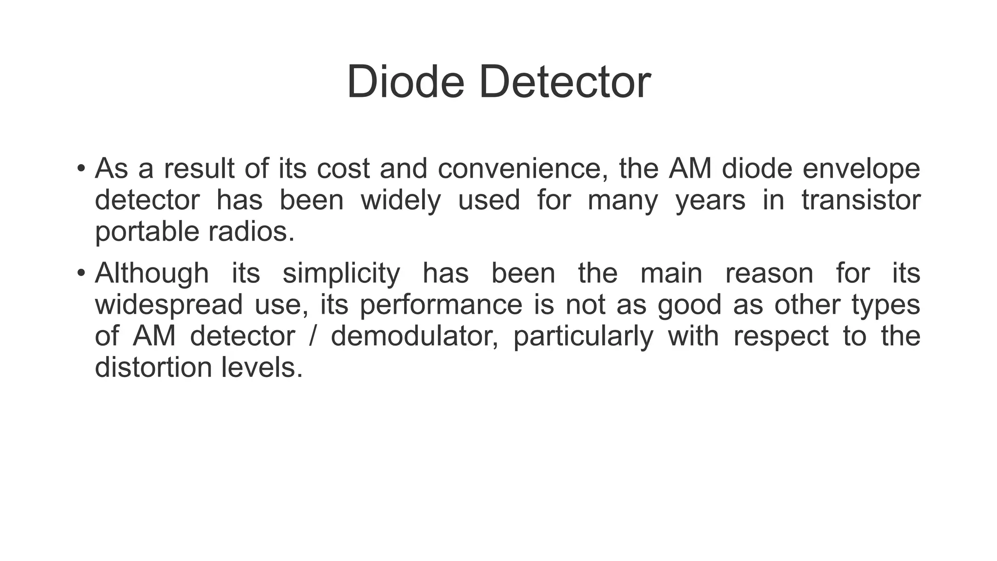 Am Diode Envelope Demodulator Ppt