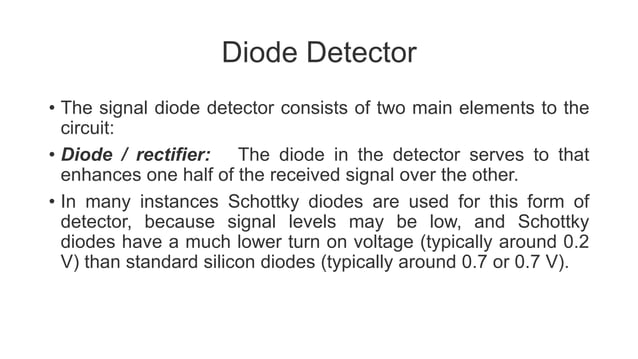 Am Diode Envelope Demodulator Pptx Consumer Electronics Technology And Computing