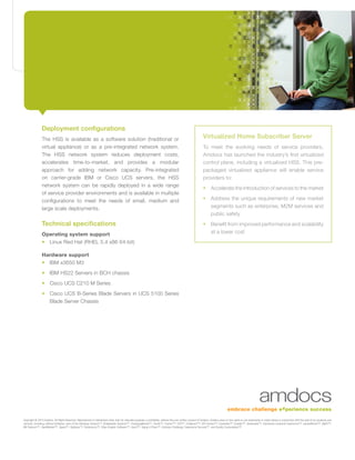 Amdocs home-subscriber-server | PDF