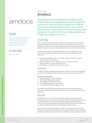 Amdocs Case Study | PDF