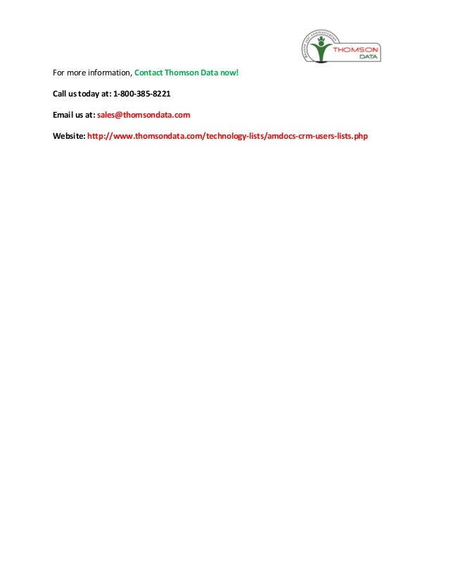 Amdocs CRM Users Lists | Amdocs CRM Users Email List Amdocs CRM Users Lists | Amdocs CRM Users Email List