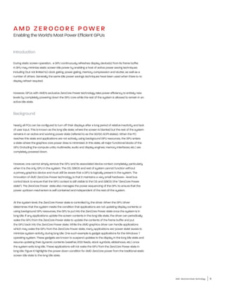 AMD PowerTune & ZeroCore Power Technologies | PDF