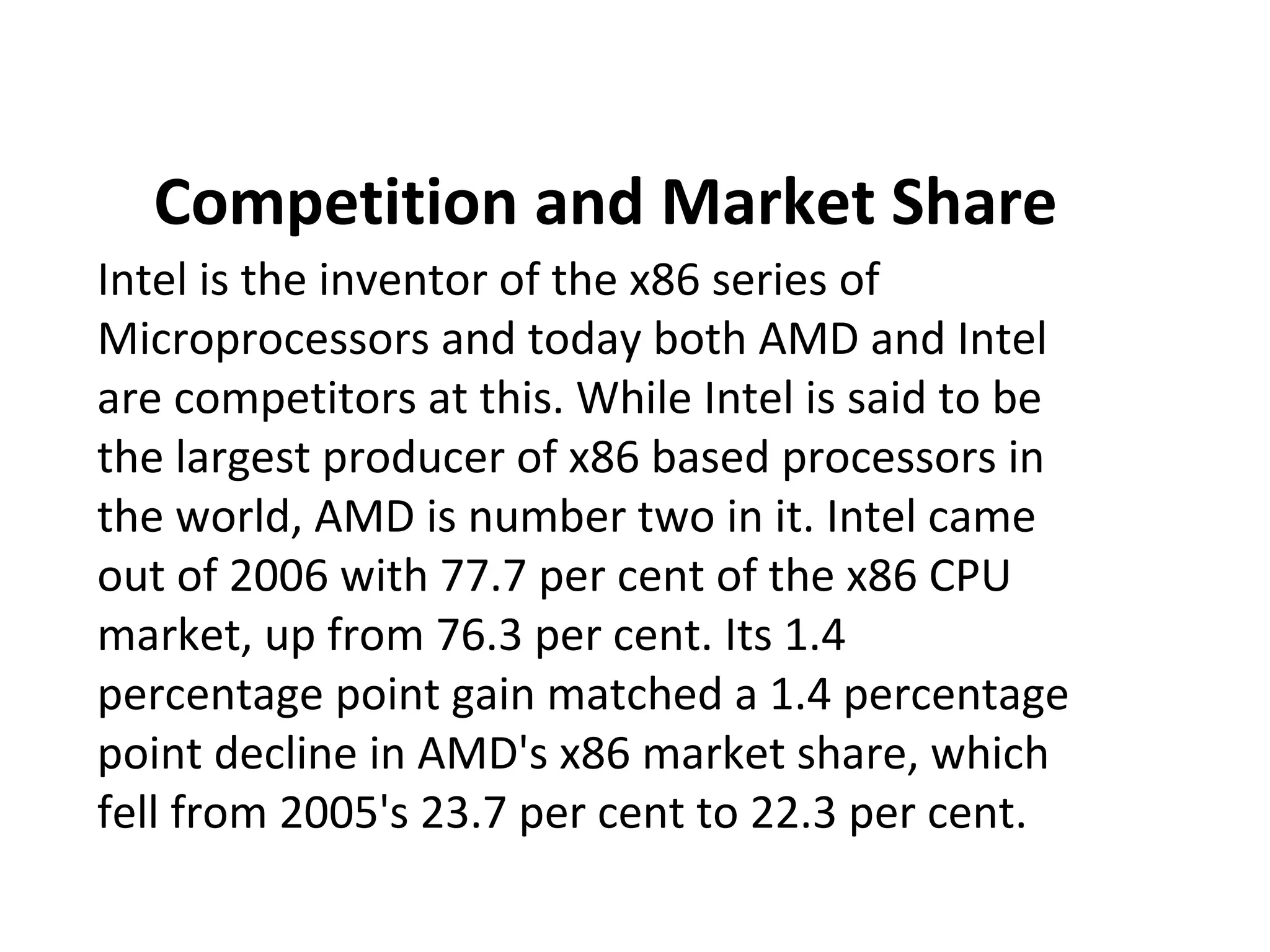 Amd vs intel | PPT