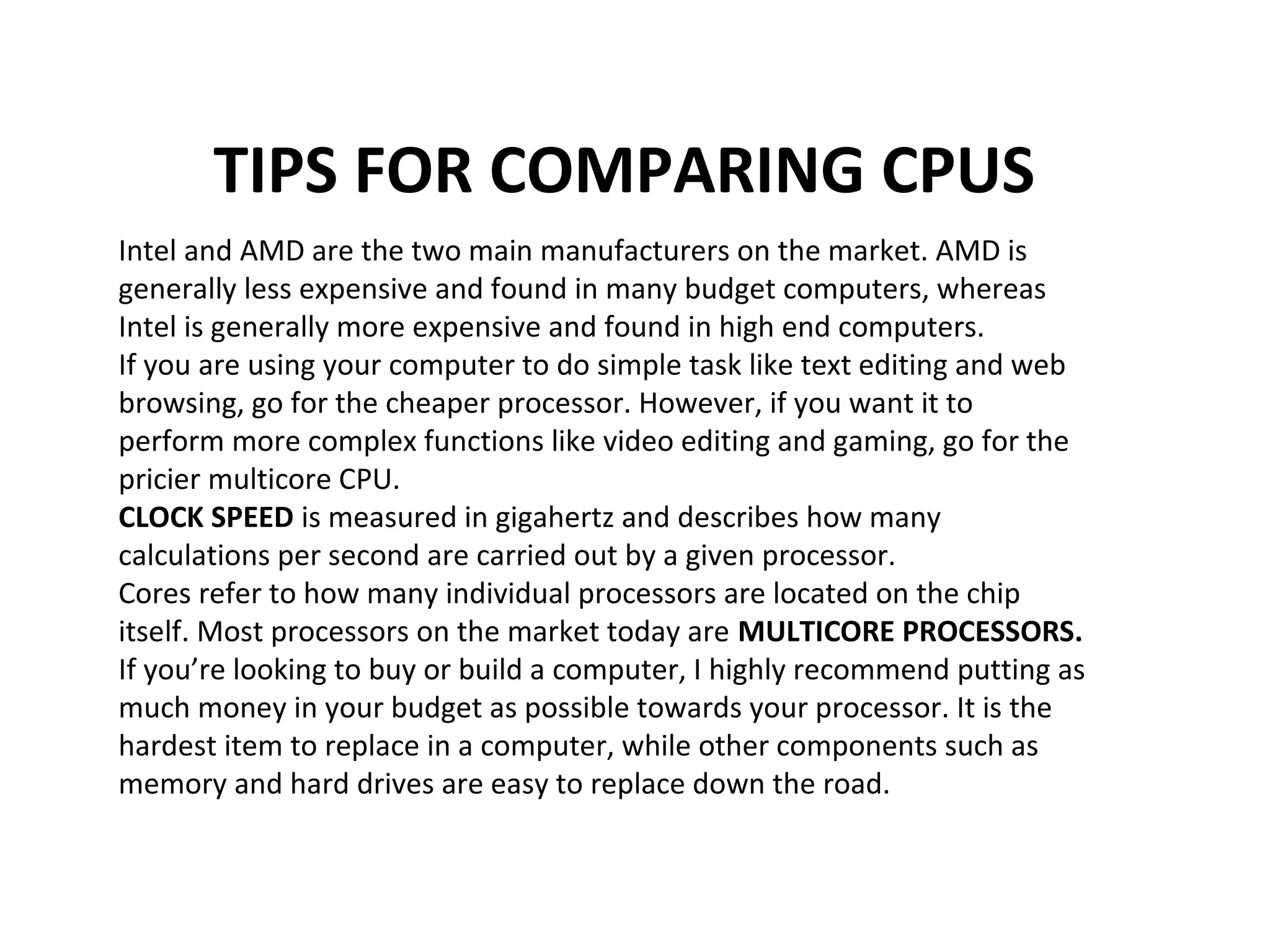 Amd vs intel | PPT