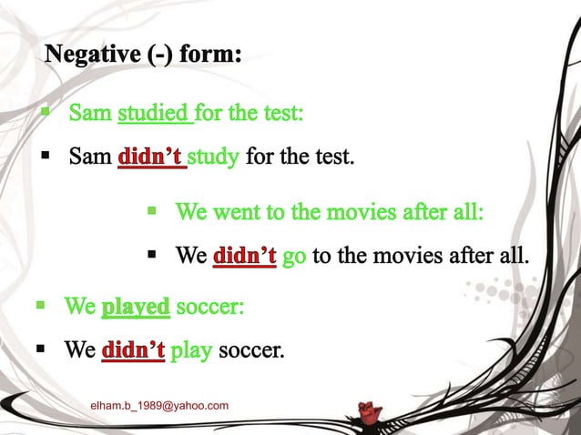 Simple Past Grammar | PPT