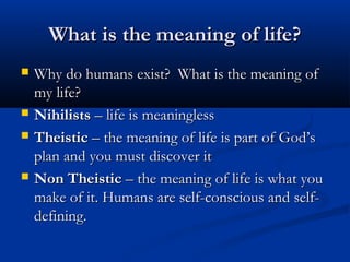 A meaning for existence | PPT