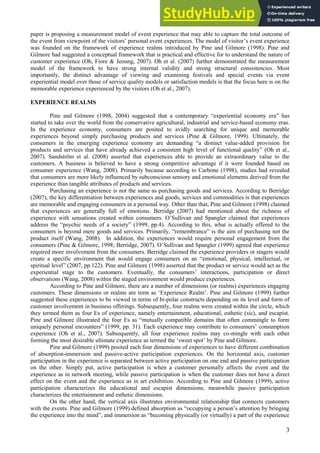 A Measurement Model Of Visitor S Event Experience Within Festivals And ...