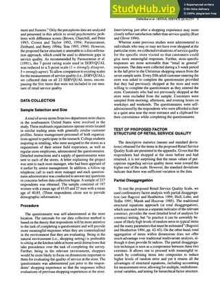 A Measure Of Service Quality For Retail Stores Scale Development And ...