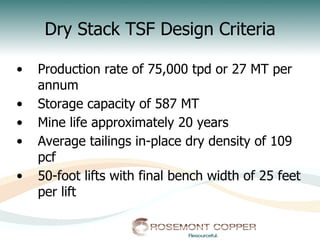 Dry Stack Tailings Facility | PDF