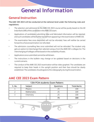 AME CEE 2023 ENTRANCE EXAM or TEST | PPTX