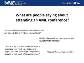 AME Chicago 2019 Conference Preview | PPT