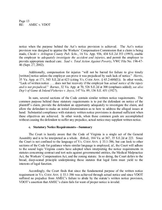 Judicial Opinion AMEC V VDOT 2008 judicial-opinion-amec-v-vdot-2008