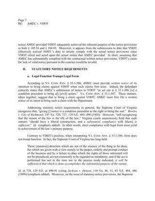 AMEC v. VDOT Opinion 2008 - Justin Ayars | PDF