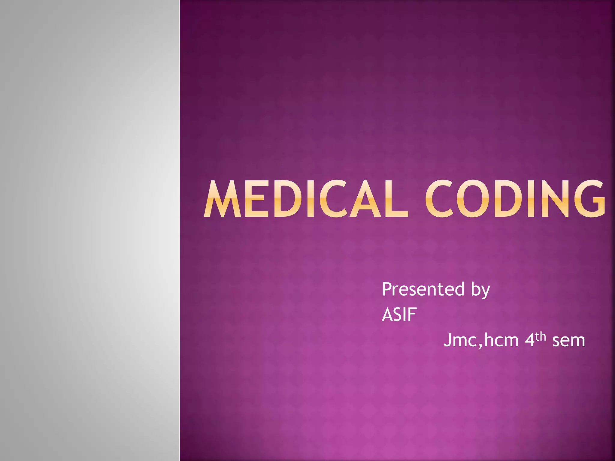medical coding basic | PPTX