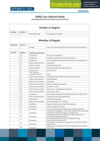 AMEE 2017 Abstract Book | PDF