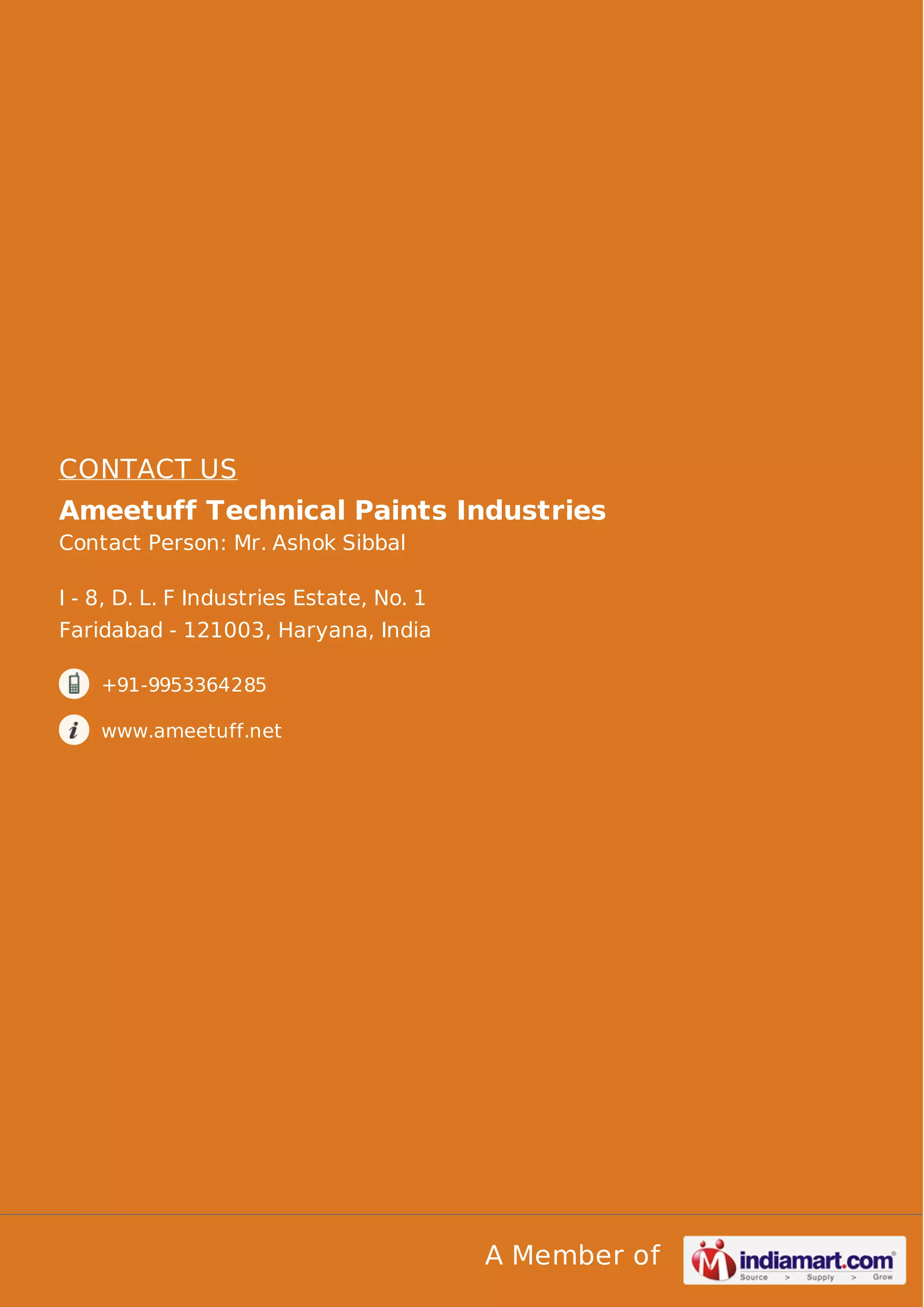 Ameetuff technical-paints-industries | PDF