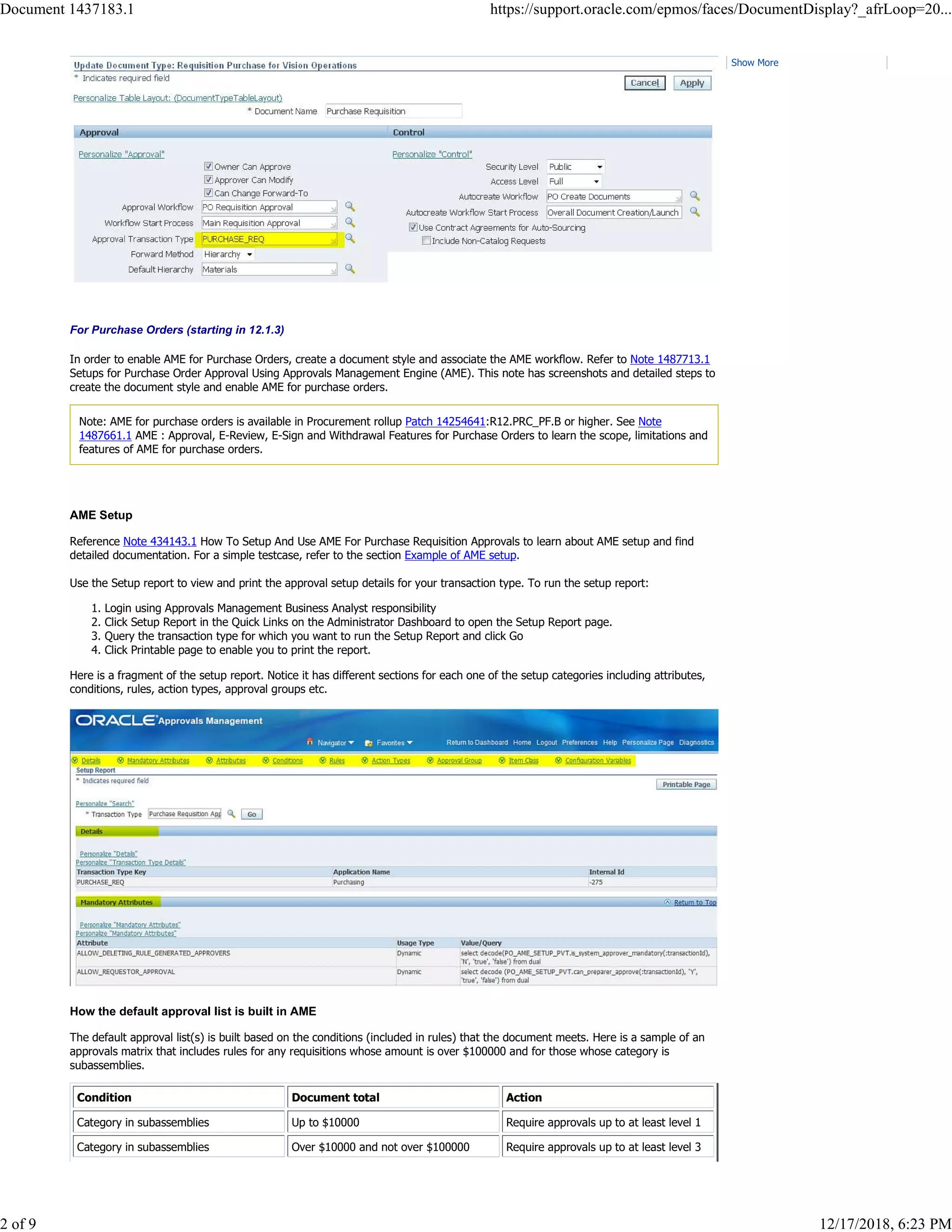 Ame how to diagnose issues with the default approver list in purchasing ...