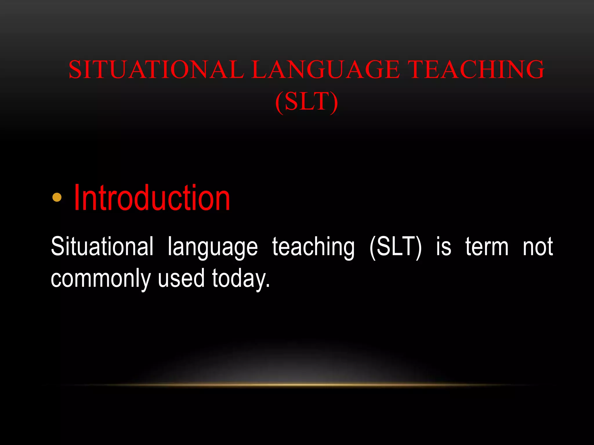 situational language teaching | PPTX