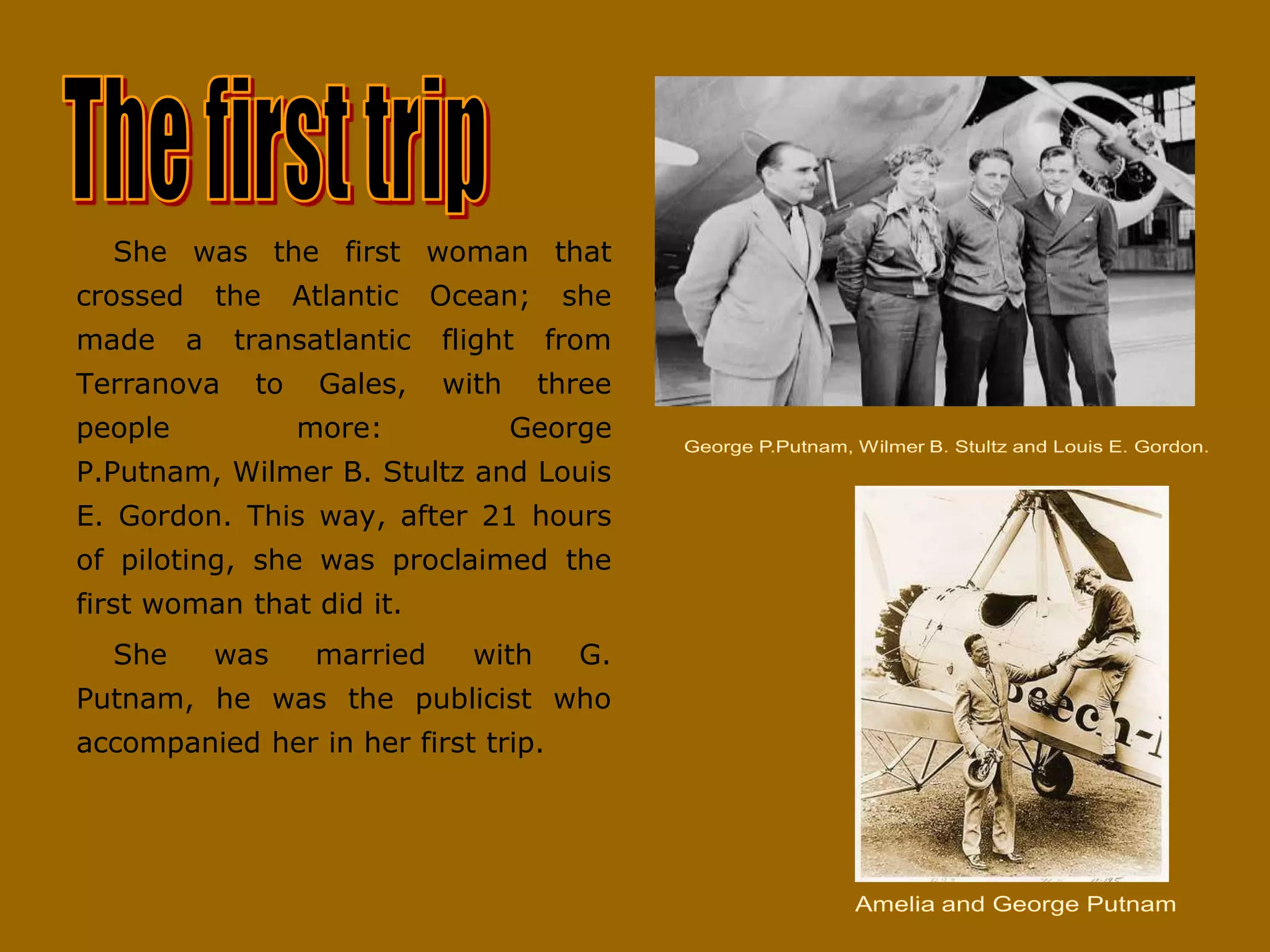 The memorable life of Amelia Earhart | PPT