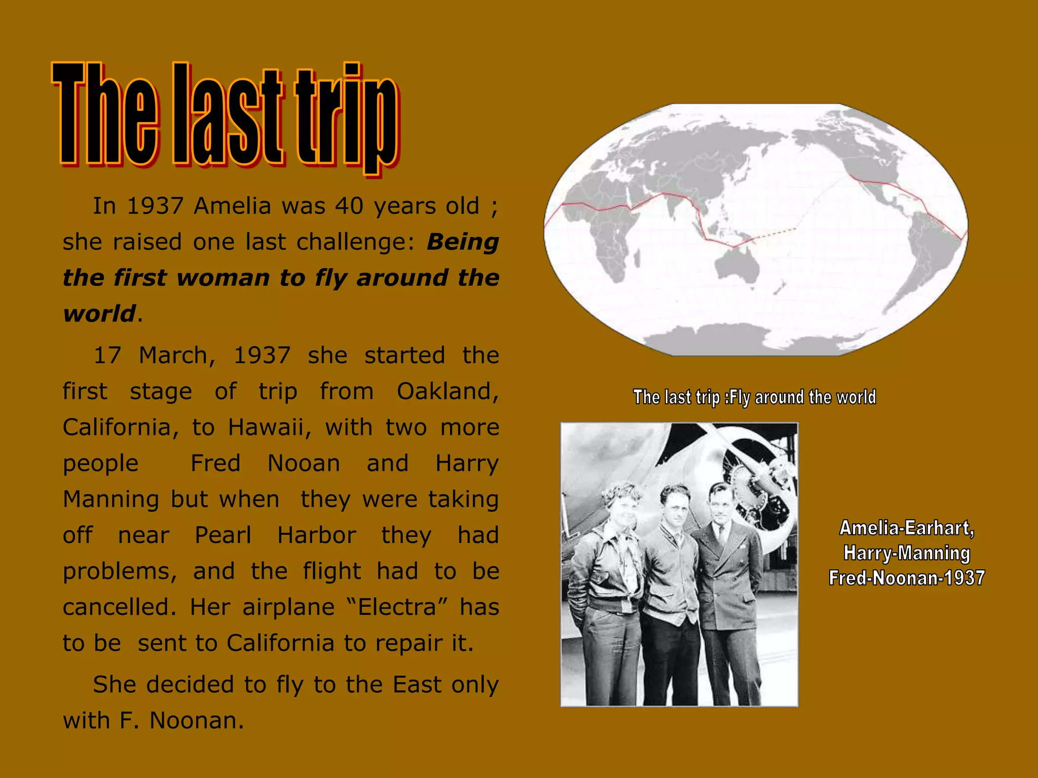 The memorable life of Amelia Earhart | PPT