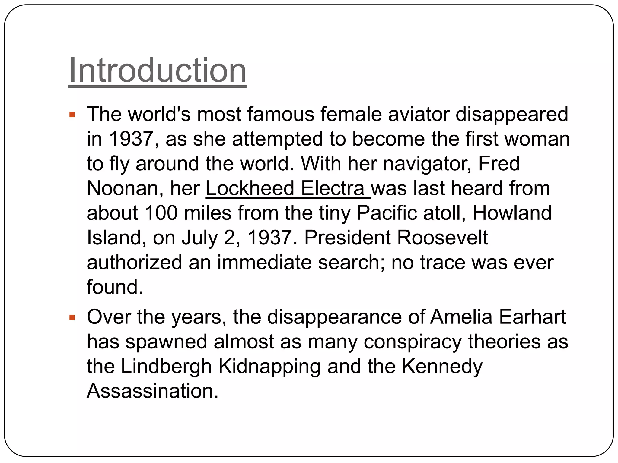 Amelia Earhart | PPTX