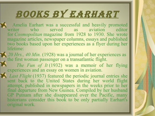 Amelia earhart | PPT
